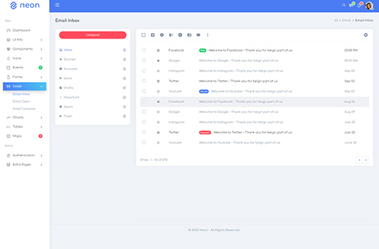 Neon Bootstrap Laravel Php Admin Dashboard Template 9404