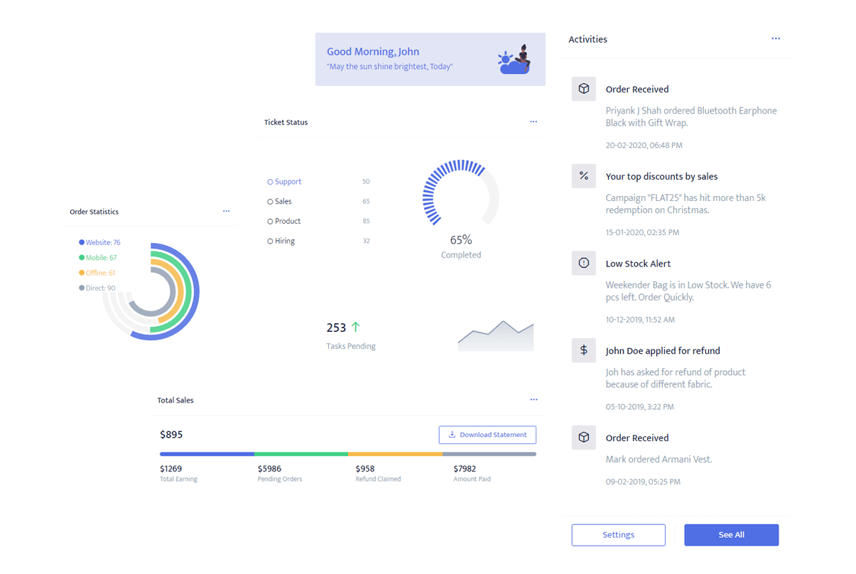 Soyuz - Bootstrap 4x + Laravel Admin Dashboard Template
